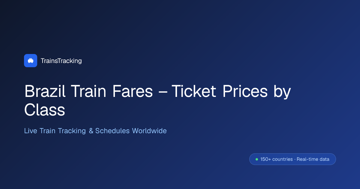 Brazil Train Fares – Ticket Prices by Class