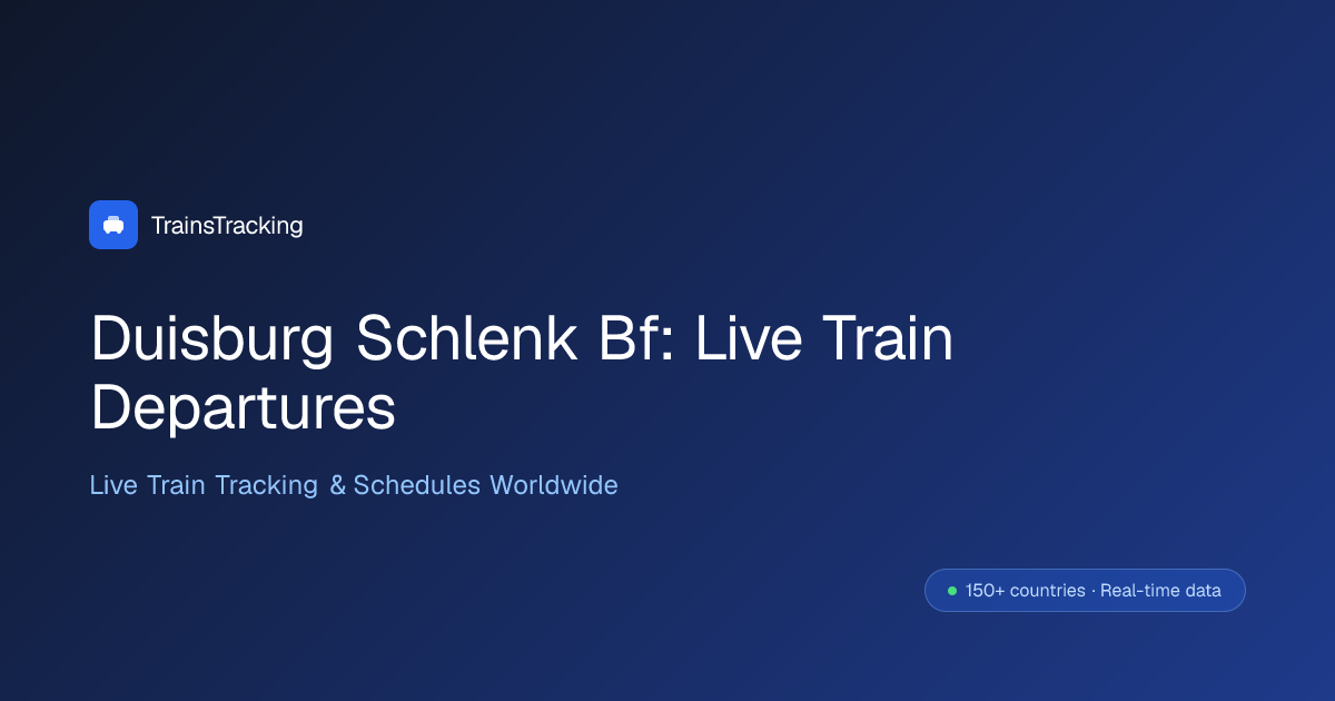 Duisburg Schlenk Bf Station: Trains, Departures and Timetable