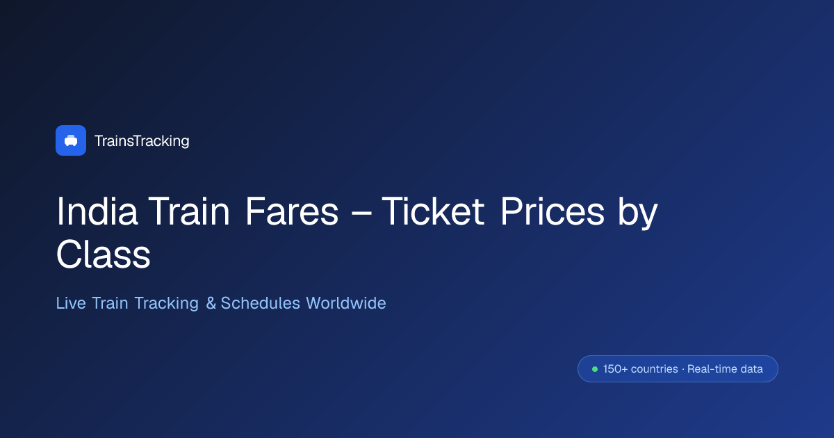 India Train Fares – Ticket Prices by Class