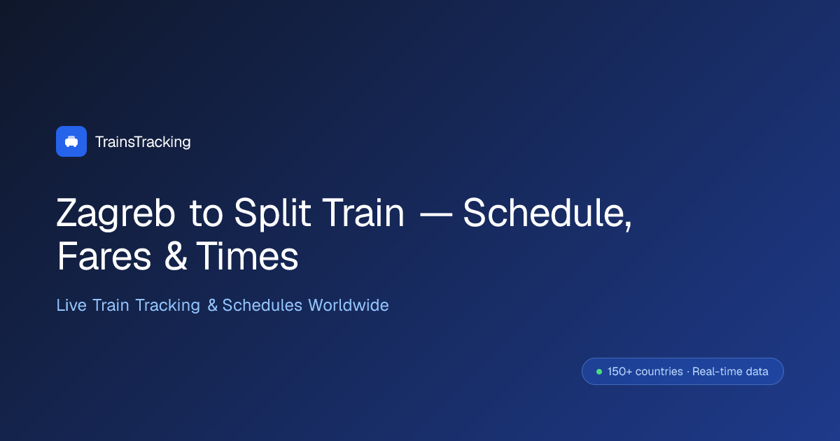 Zagreb to Split Train — Schedule, Fares & Times